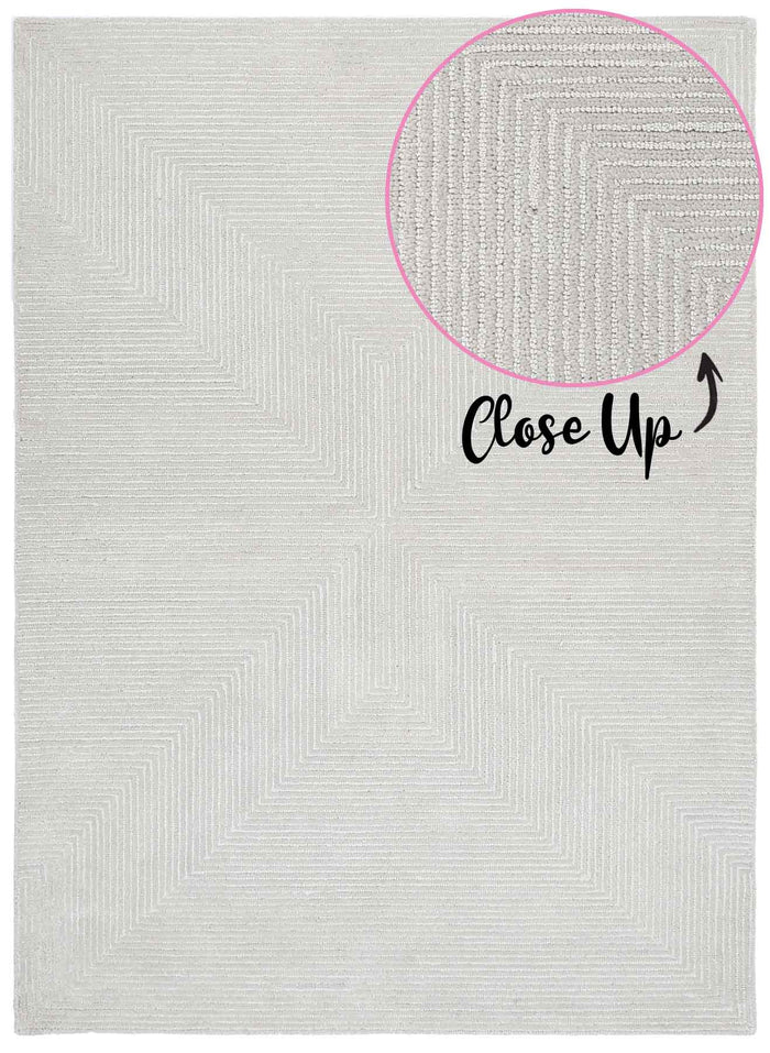 Marseille Silver Angular Rug | Wool Rugs Belrose | Rugs N Timber – Rugs ...