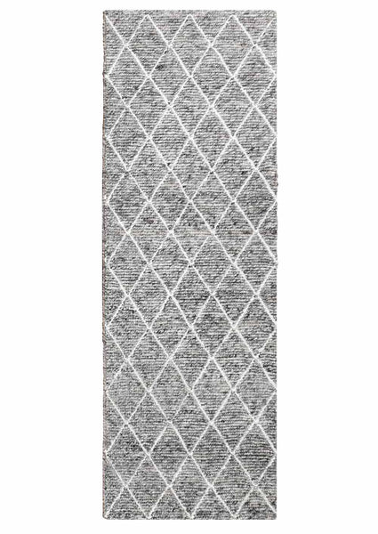 Diamond Light Grey Runner | Wool Rugs Belrose | Rugs N Timber – Rugs 'N ...