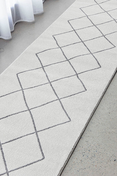Zara Ivory Criss Cross Runner | Hall Runners Rugs Belrose | Rugs N ...