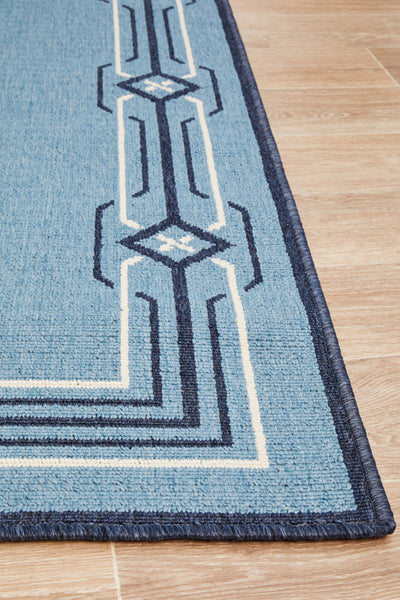 Marina Blue Border Rug | Outdoor Rugs Belrose | Rugs N Timber – Rugs 'N ...